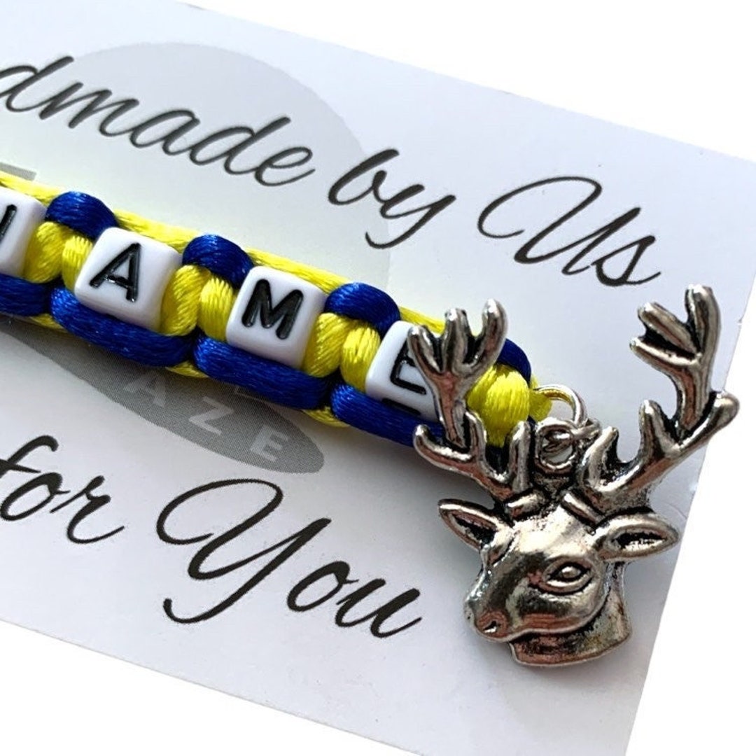 Personalised Key Ring With Stag Head Charm Custom Name Bag - Etsy