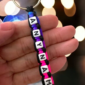 Custom Name Keyring, Custom Key Fob, Personalised Key Fob, Kids Name ...