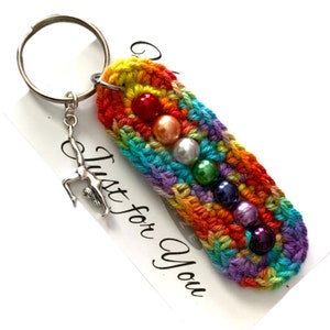 Crochet Fidget Keyring With Gymnast Charm , ADHD Fidget Toy for Adults ...