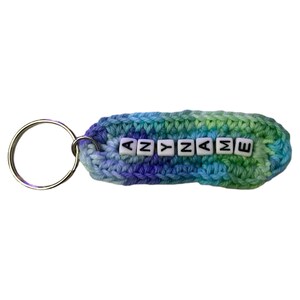 Crochet Name Keyring, Personalised Gift Ideas, Bag Tag or Purse Charm ...