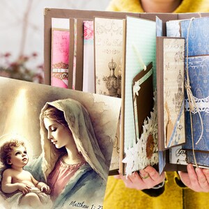 Biblical Christmas Nativity Printable Scrapbook Paper Christian ...