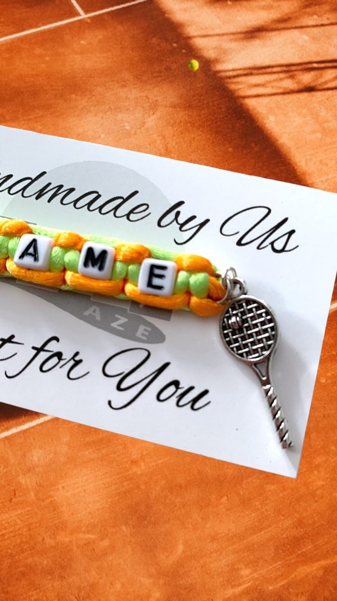 Personalised Key Ring With Tennis Racquet Charm, Custom Name Bag Tag ...
