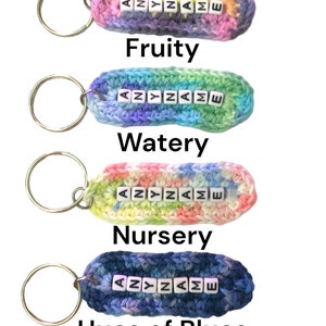 Crochet Name Keyring, Personalised Gift Ideas, Bag Tag or Purse Charm ...