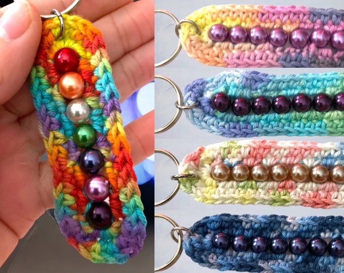 Crochet Fidget Keyring With Gymnast Charm , ADHD Fidget Toy for Adults ...