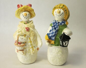 Snowman figurines | Etsy