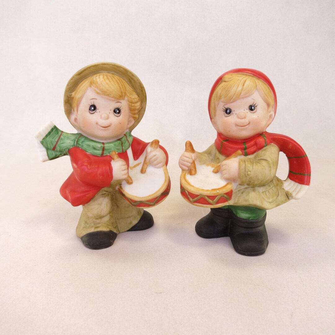 2 Vintage Ceramic Homco Drummer Boys Christmas Ceramic Figurines - Etsy