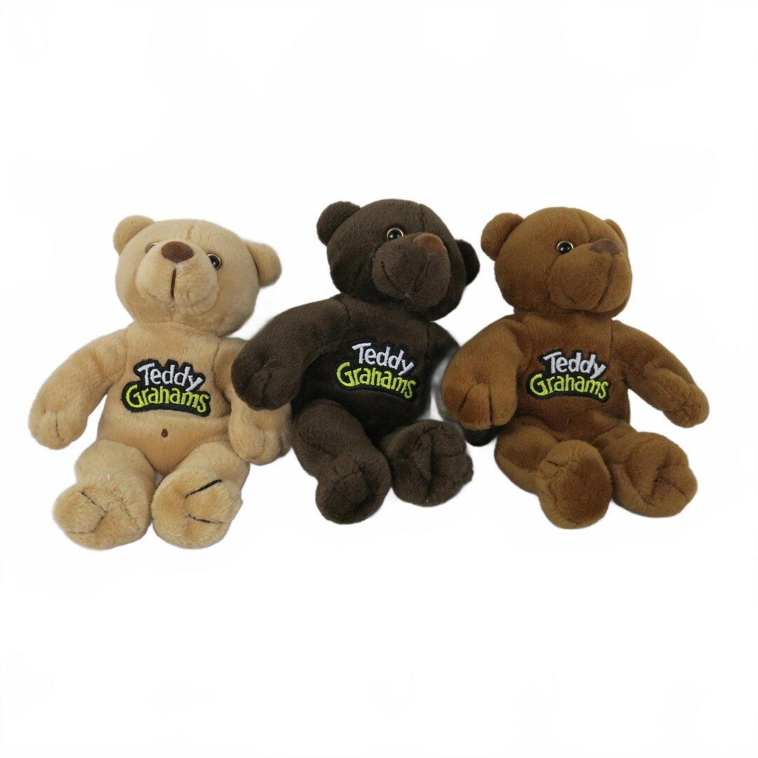 Teddy Grahams 7" Plush Bears Set of 3 - Etsy