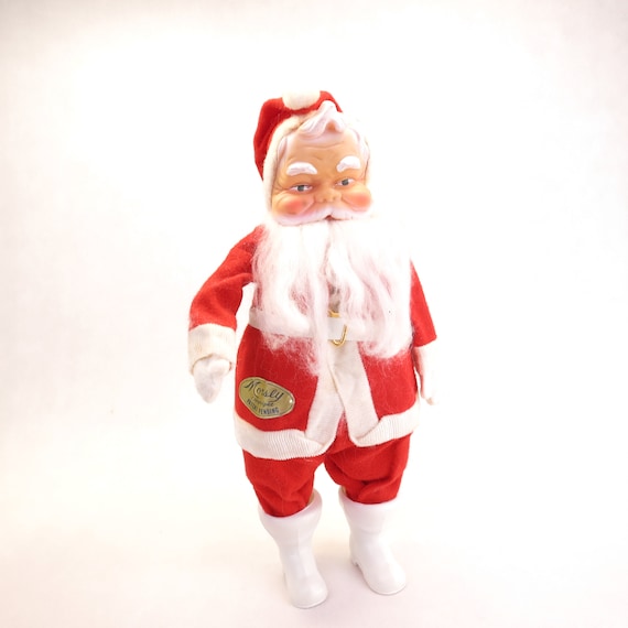 Morsly 1940's Vintage Rubber Faced Santa Claus Doll | Etsy