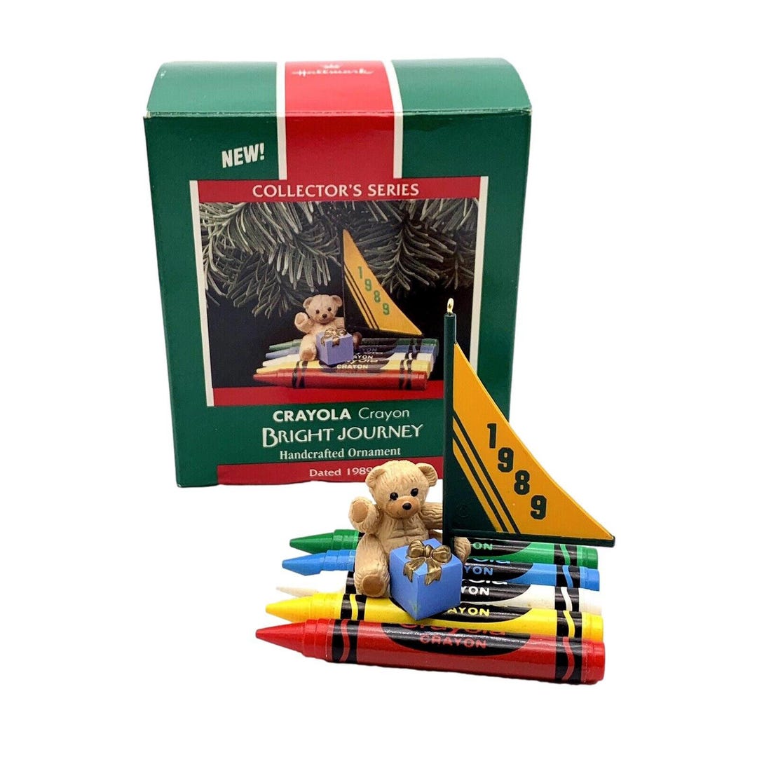 1989 Hallmark Keepsake Christmas Ornament Crayola Crayons Bright ...