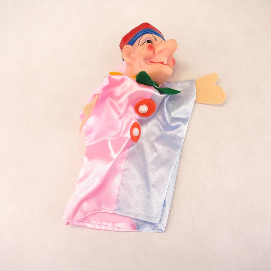 Vintage Mr. Rogers' Neighborhood Jester Hand Puppet Rubber Head Blue ...