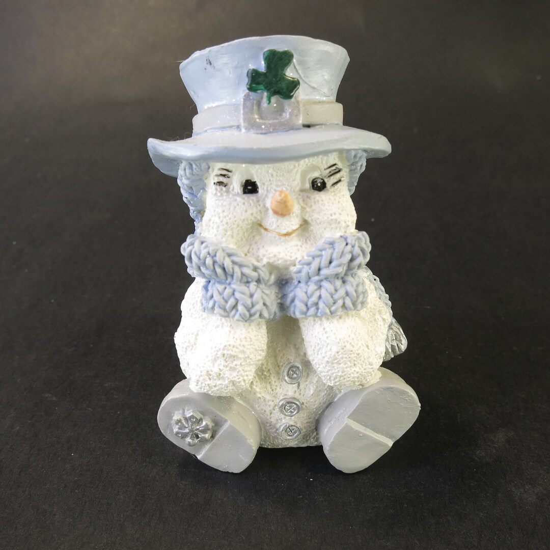 Vintage 1999 Encore Snow Buddies Irish Shamrock Snowman 3 - Etsy