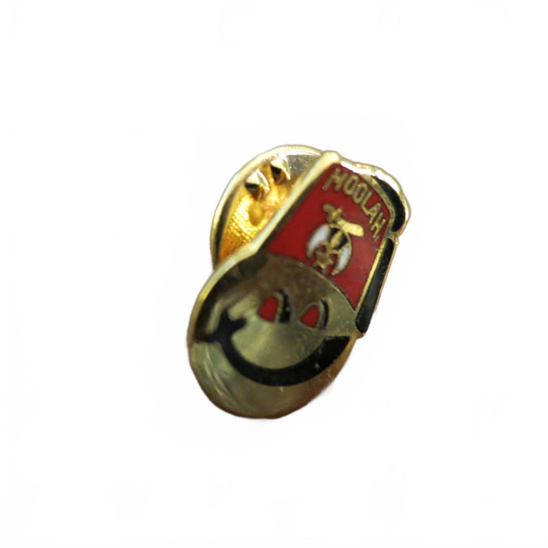 Vintage Masonic Shriner Smiley Face Fez Lapel Hat/lapel Pin Fraternal 5 ...