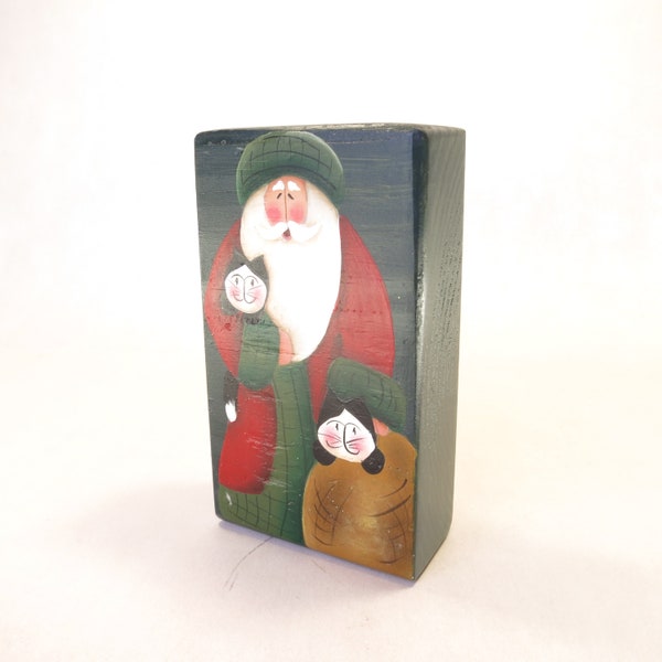Wood Block Santa - Etsy