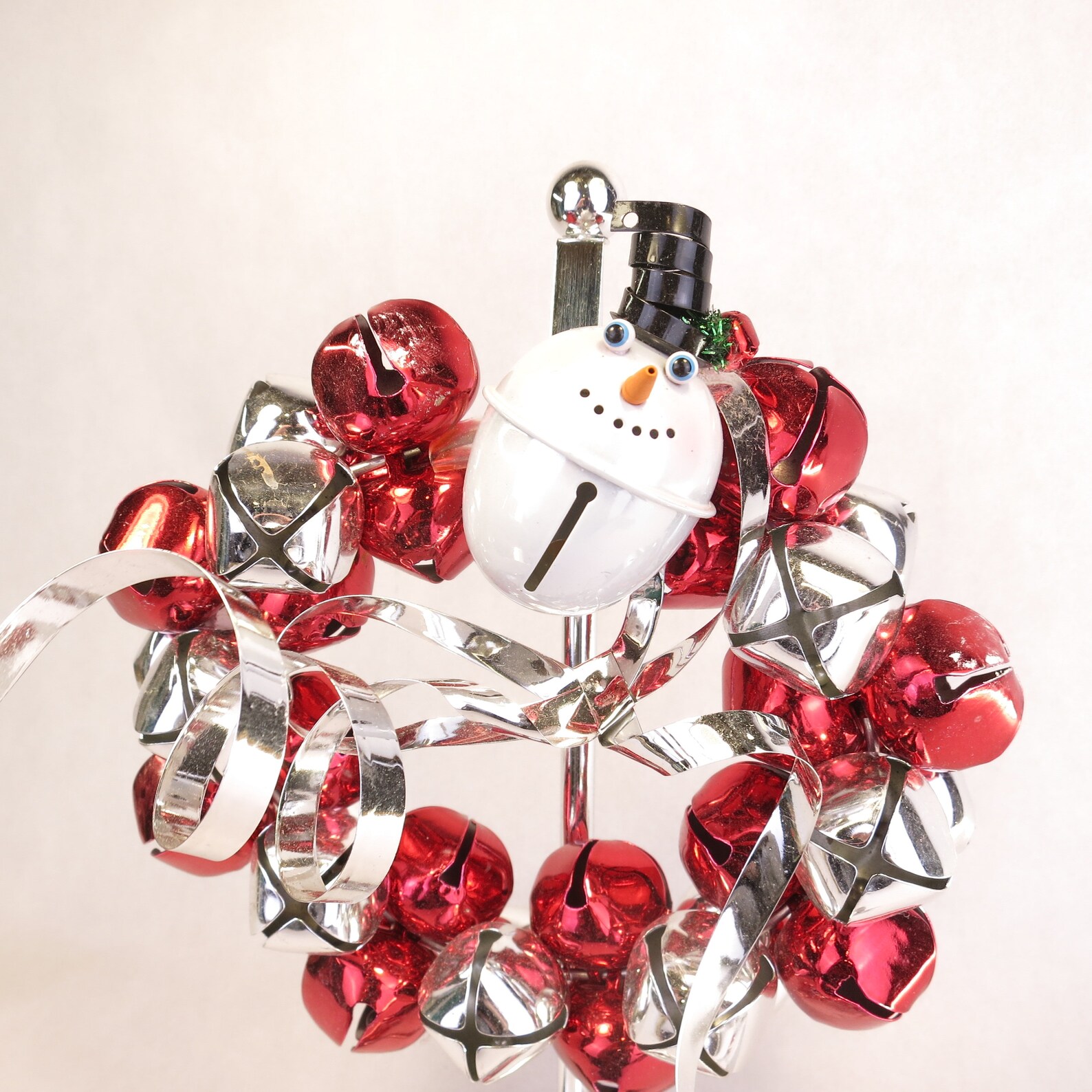 Silver & Red Vintage 11.5 Snowman Bells Christmas - Etsy
