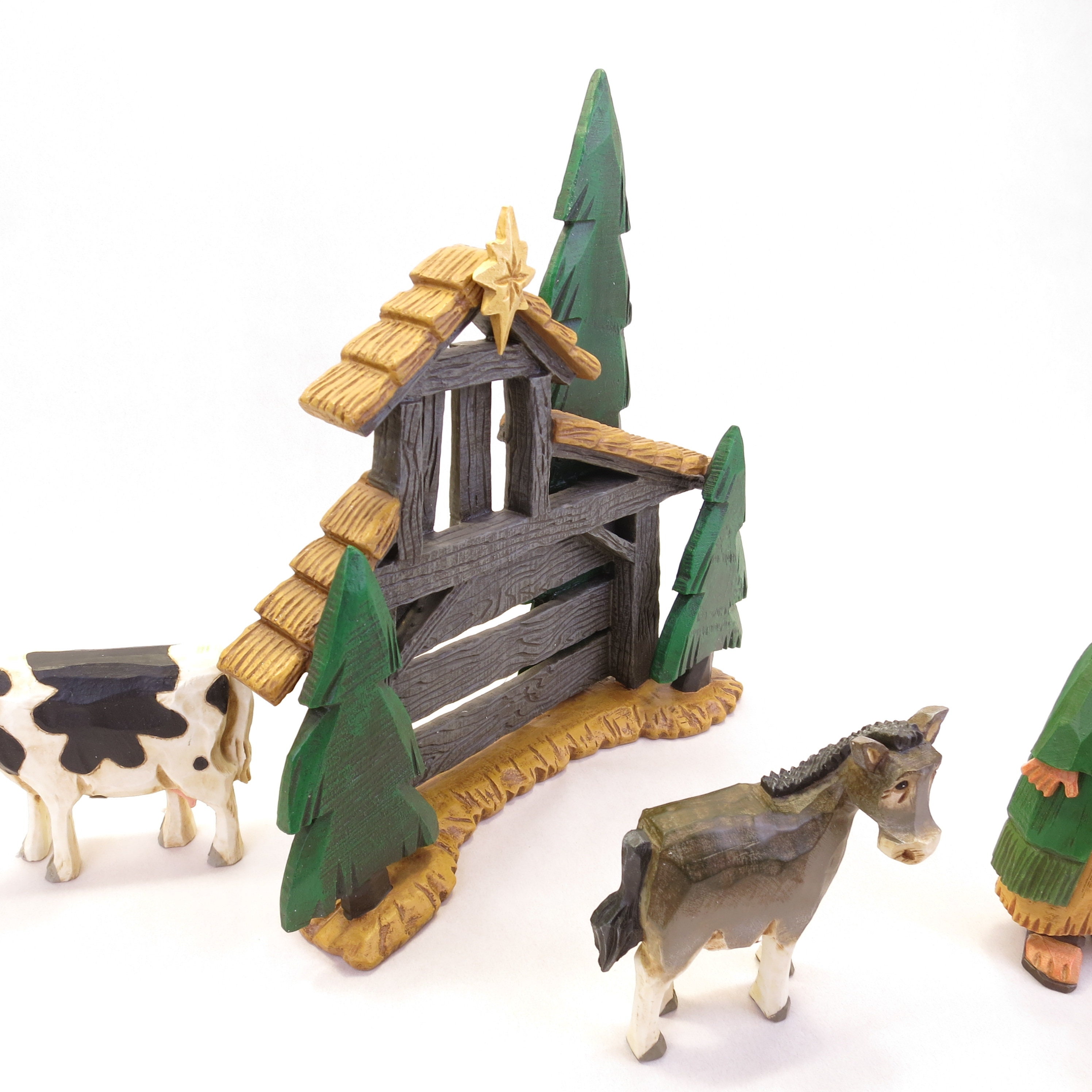 Vintage David Frykman Set of 8 Christmas Nativity wth Manger Large!