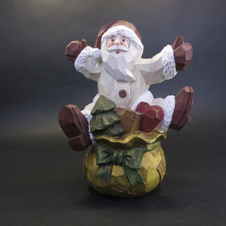 Vintage Happy Santa Claus Hand Painted Resin 8 Christmas - Etsy
