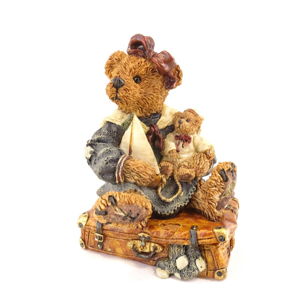 Boyds Bears Bearstone Bailey Bear With Suitcase #2000 Vintage 1993 - Etsy