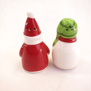 Groovy Simple Snowman and Santa Christmas Salt & Pepper - Etsy