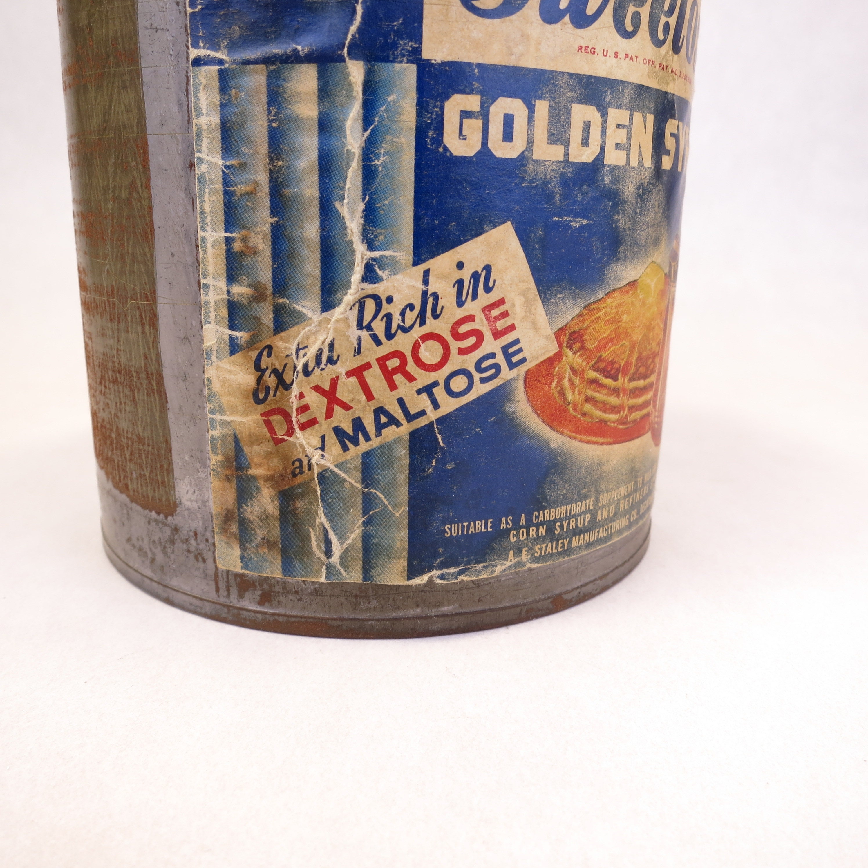 Rare Vintage Staley's Golden Table Syrup Pour Can