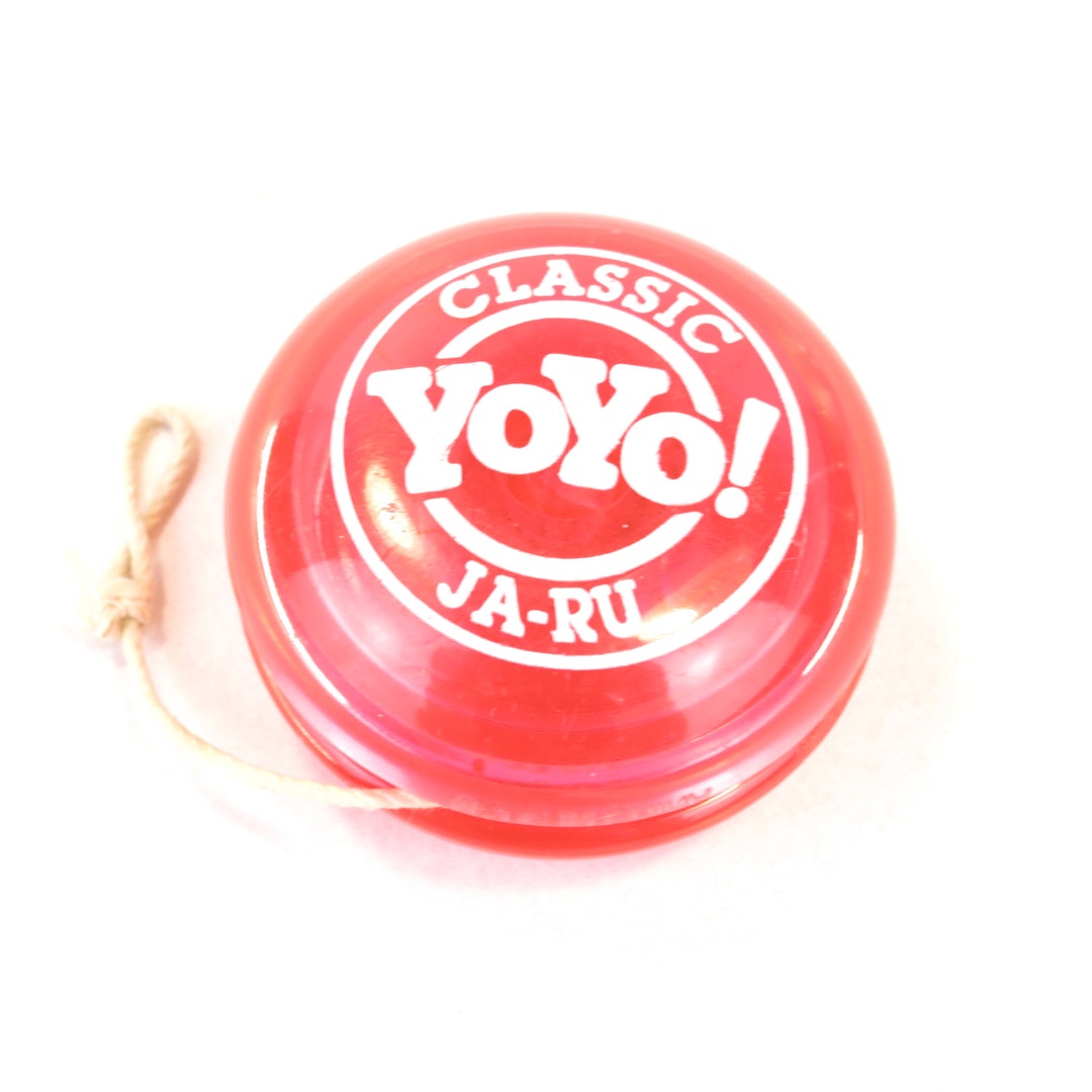 Vintage Red Clear Classic Yoyo JA-RU Toy - Etsy