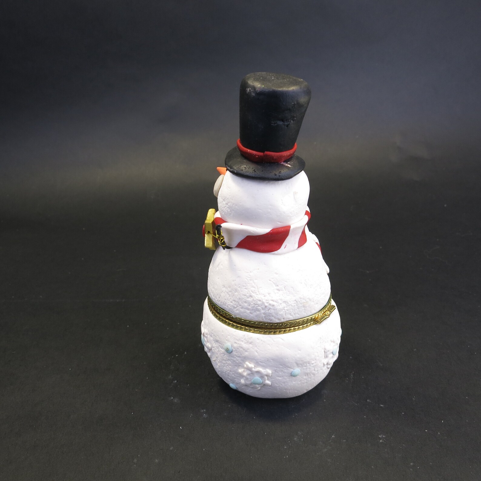 Cheerful Snowman Clay Hinged Trinket Box 5.75 Tall - Etsy