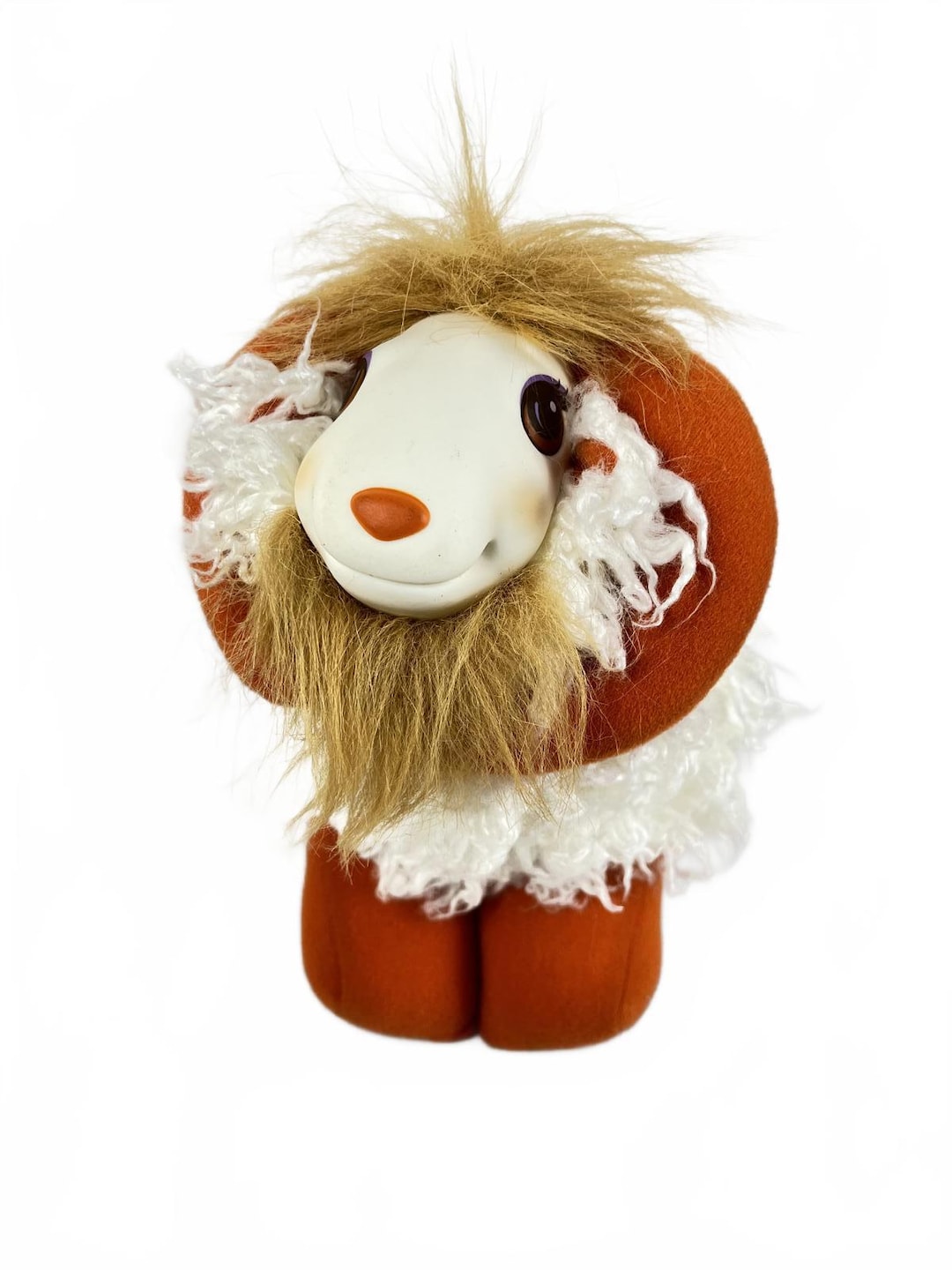 Rare Wonder Whims Vintage Orange & Cream Ram Plush Toy 1985 - Etsy