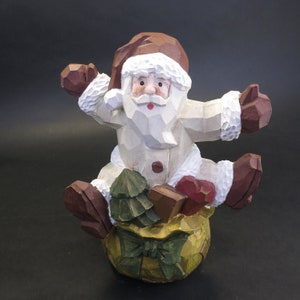 Vintage Happy Santa Claus Hand Painted Resin 8 Christmas Decor Large - Etsy