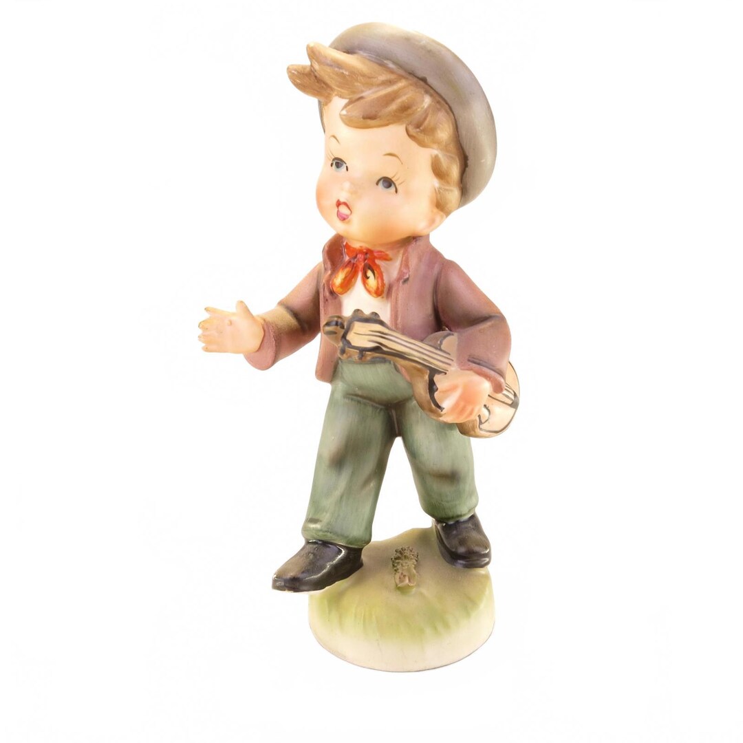 Erich Stauffer Germany 8262 Porcelain Boy With Violin Figurine - Etsy