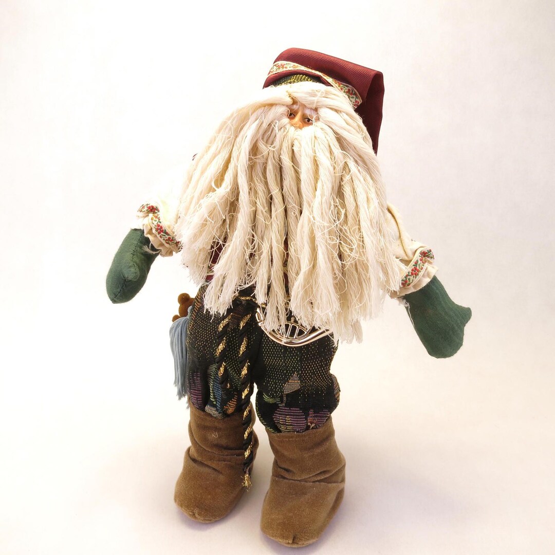 10.5" Vintage Plush St Nicholas With Teddy Bear and French Horn - Etsy