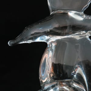 Cambridge Glass Sculptured seagull in Flight Flower Frog, Crystal Art ...