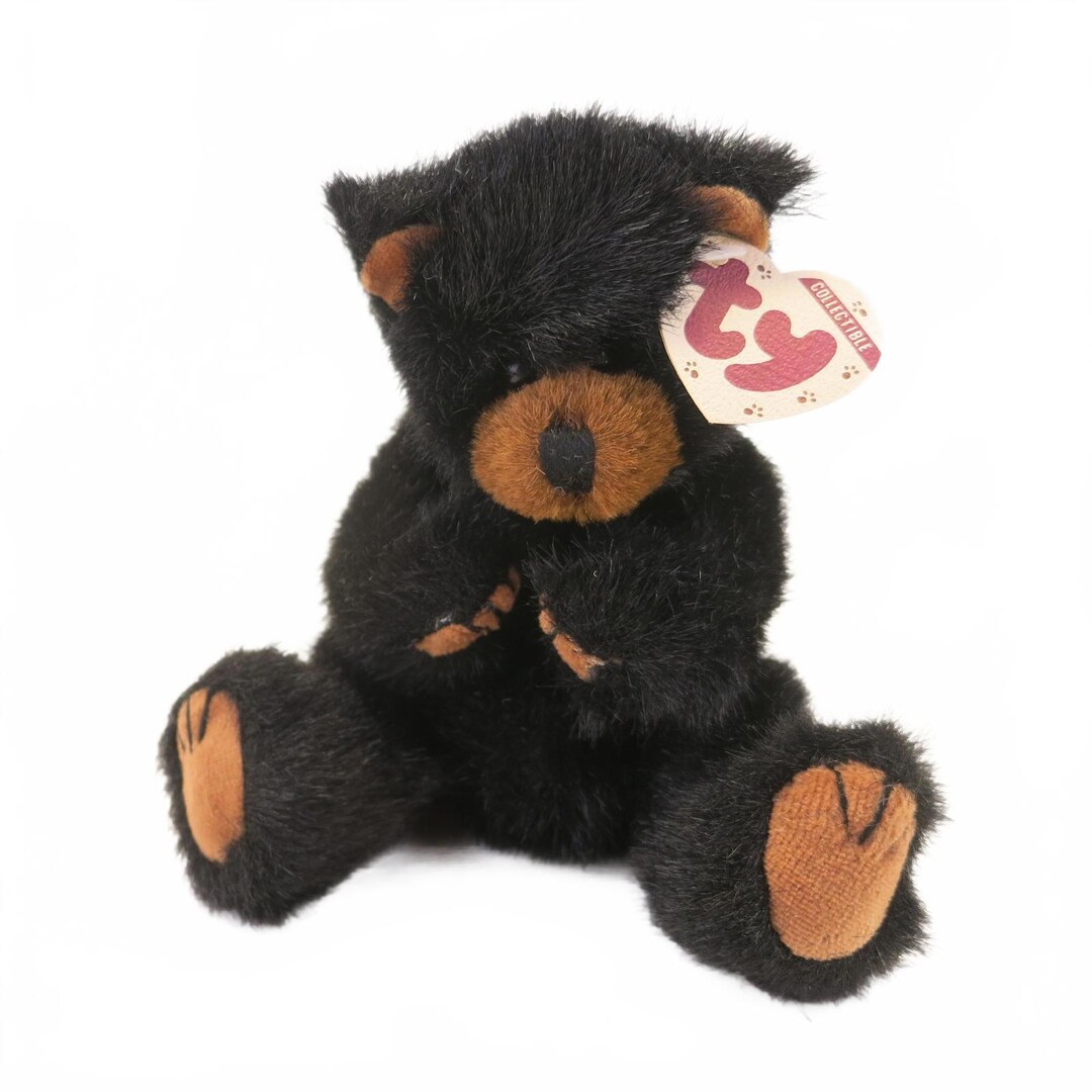 Ty Beanie Baby Ivan 8" Jointed Black Bear 1993 the Attic Treasures ...