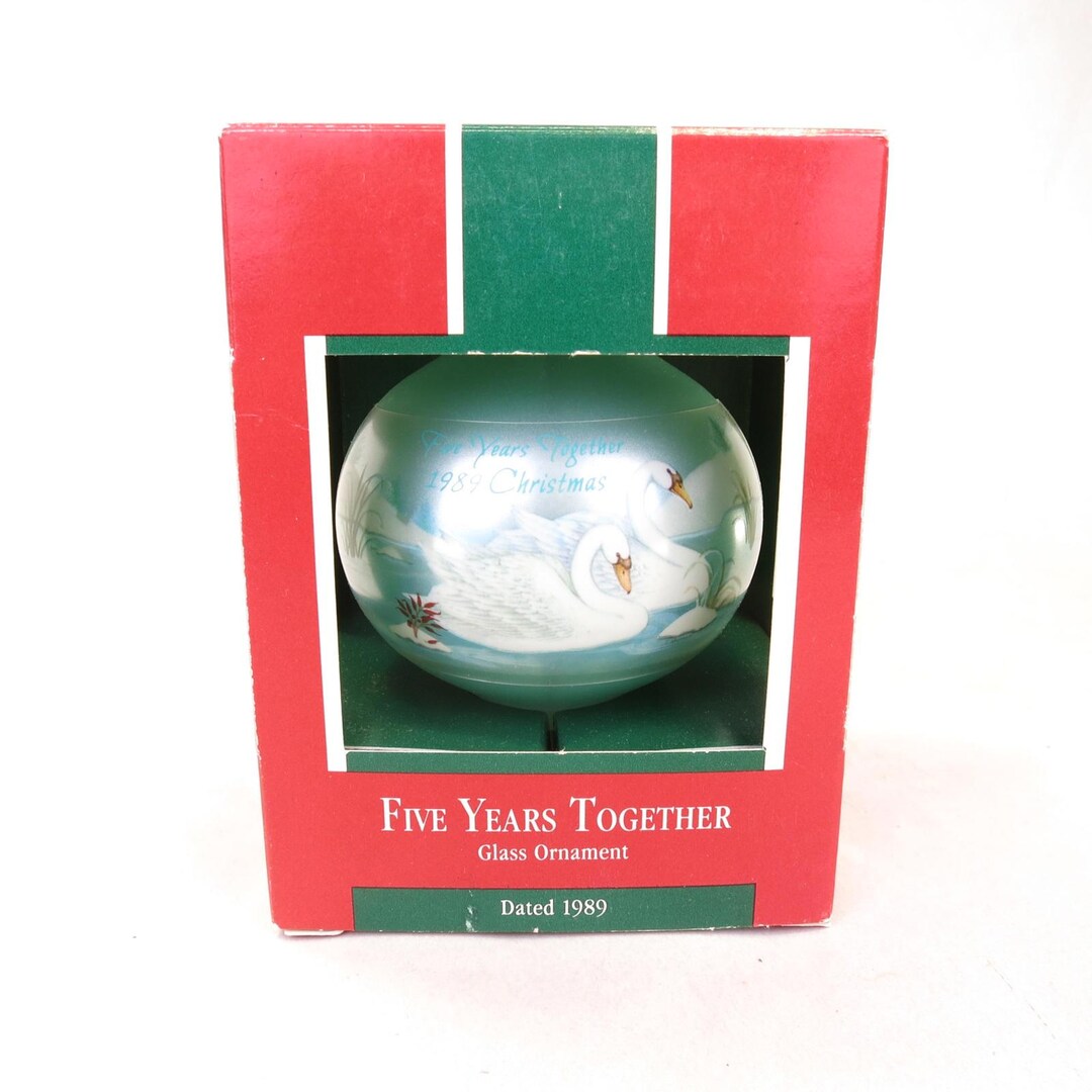 1989 Anniversary Swan Ornament Hallmark Keepsake Ornament QX273-5 - Etsy