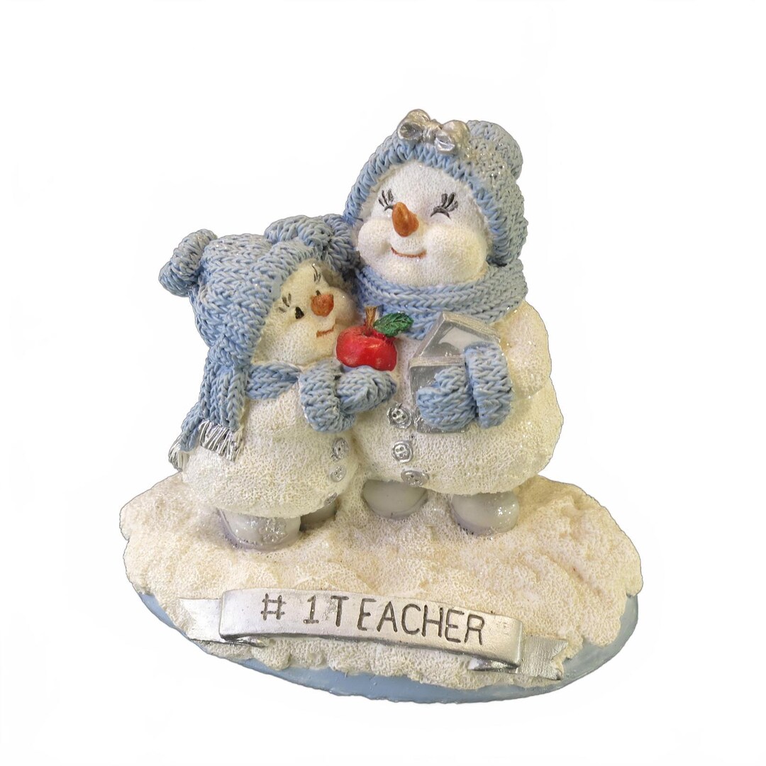 Vintage 2000 Encore Snow Buddies #1 Teacher With Student Figurine ...
