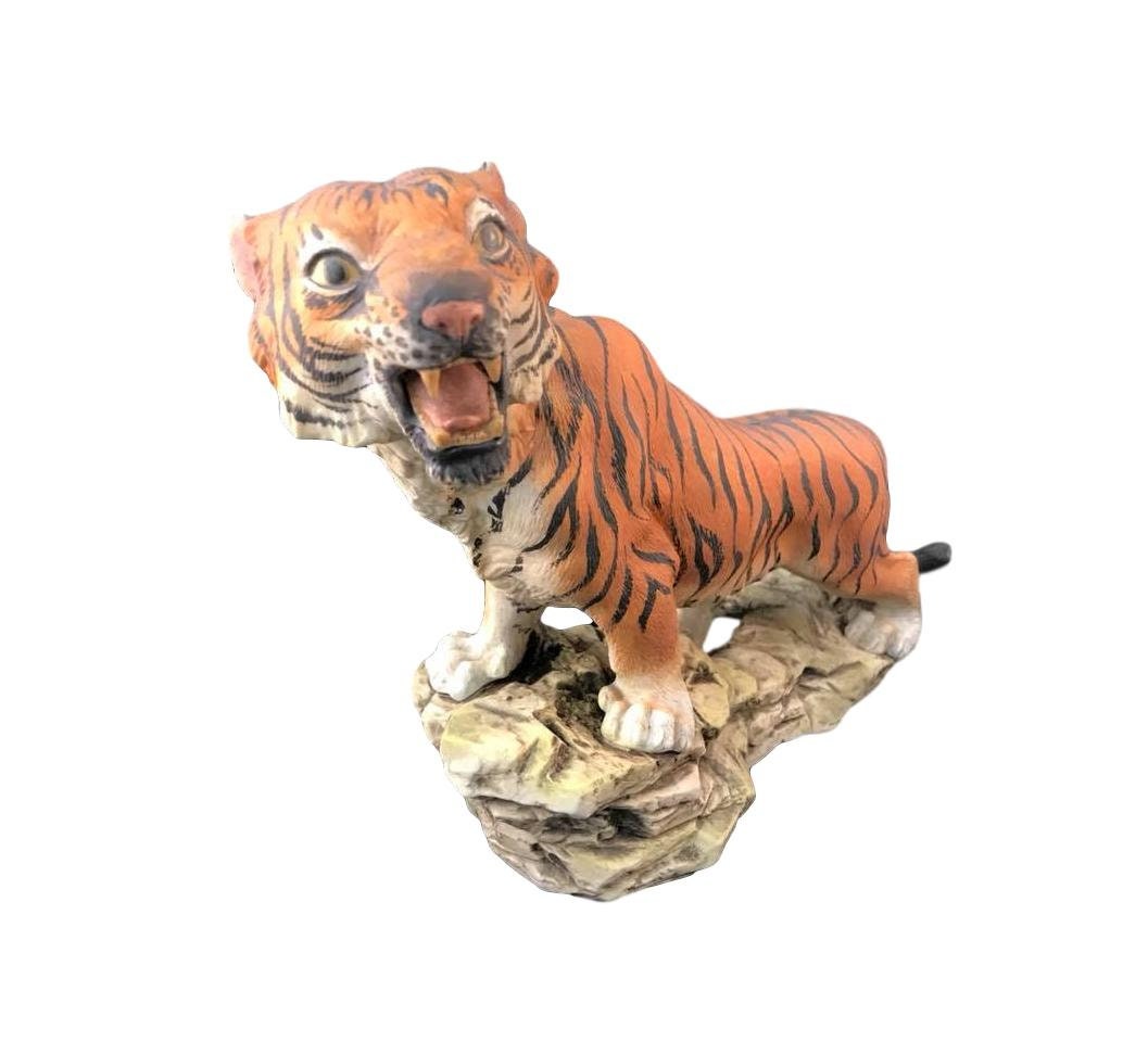 Vintage Ceramic Roaring Bengal Tiger by Andrea Figurine Statue