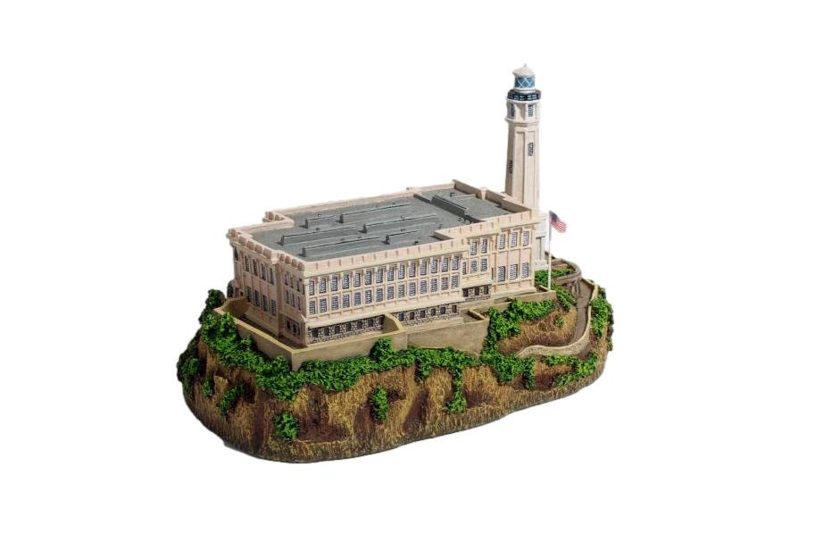 Alcatraz Island Lighthouse by Danbury Mint, Authentic Replica 4 Tall