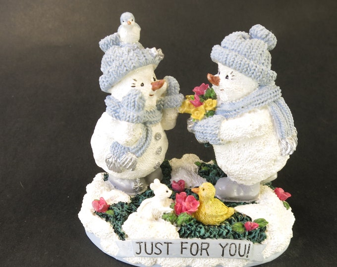 Vintage 1999 Encore Snow Buddies Just for You Snowman 3.5" Tall Item ...