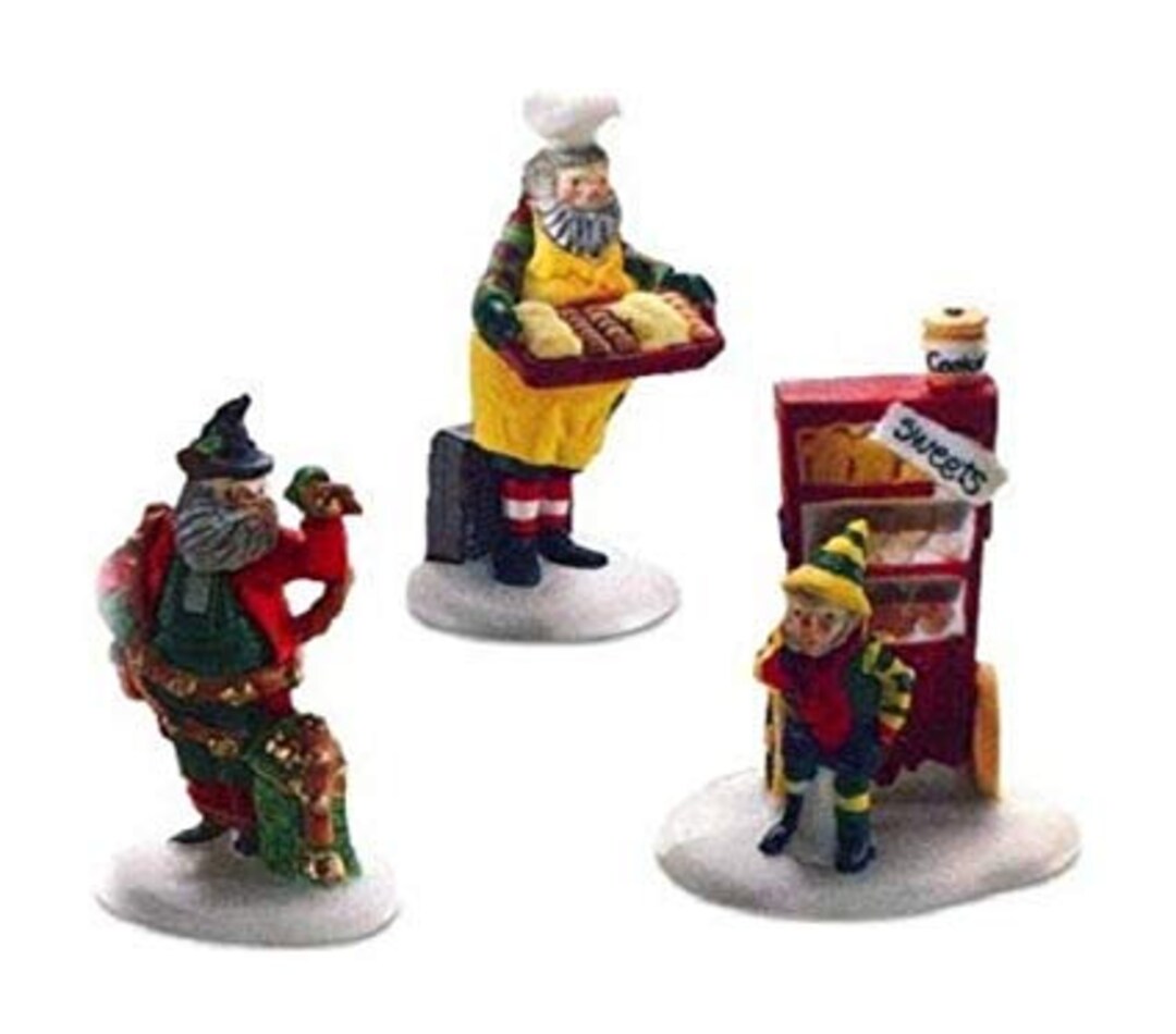 Department 56 baker Elves 56030 Set of 3 Heritage Village Collection - Etsy