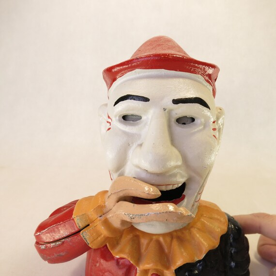 Figurines & Knick Knacks Art & Collectibles Vintage Metal Clown coin ...