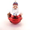 6 White & Gold Vintage Christmas Santa Ceramic Tea Light Candle Holder ...