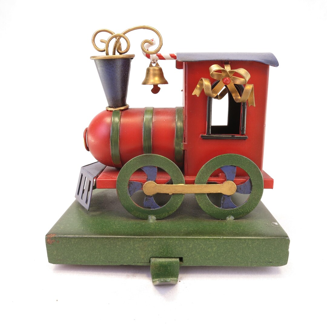 Vintage Red & Green Train Locomotive Stocking Hook 5" Tall - Etsy
