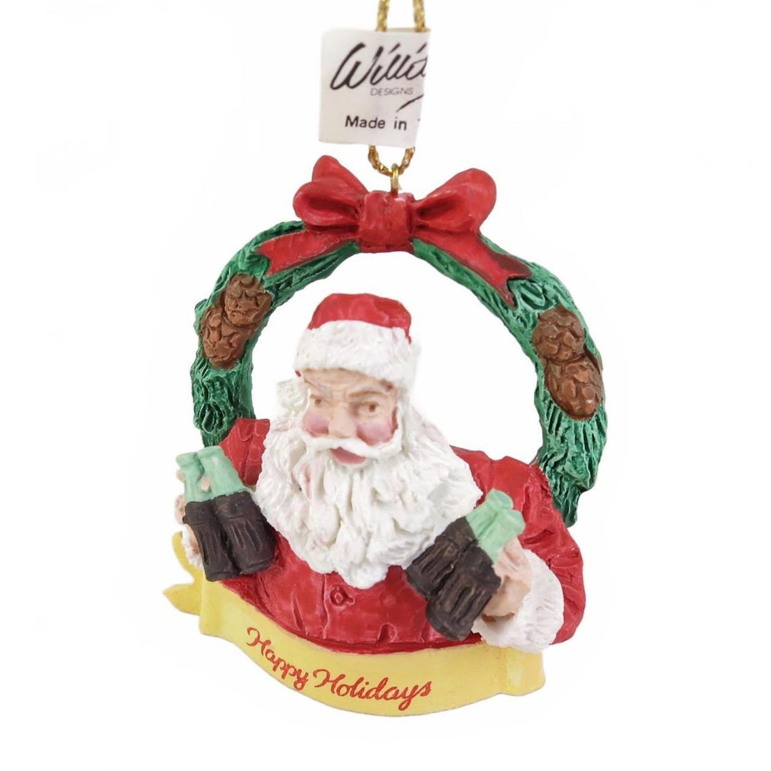 NIB 1989 Willitts Designs Coca Cola Santa Christmas Ornament Item 36033 ...