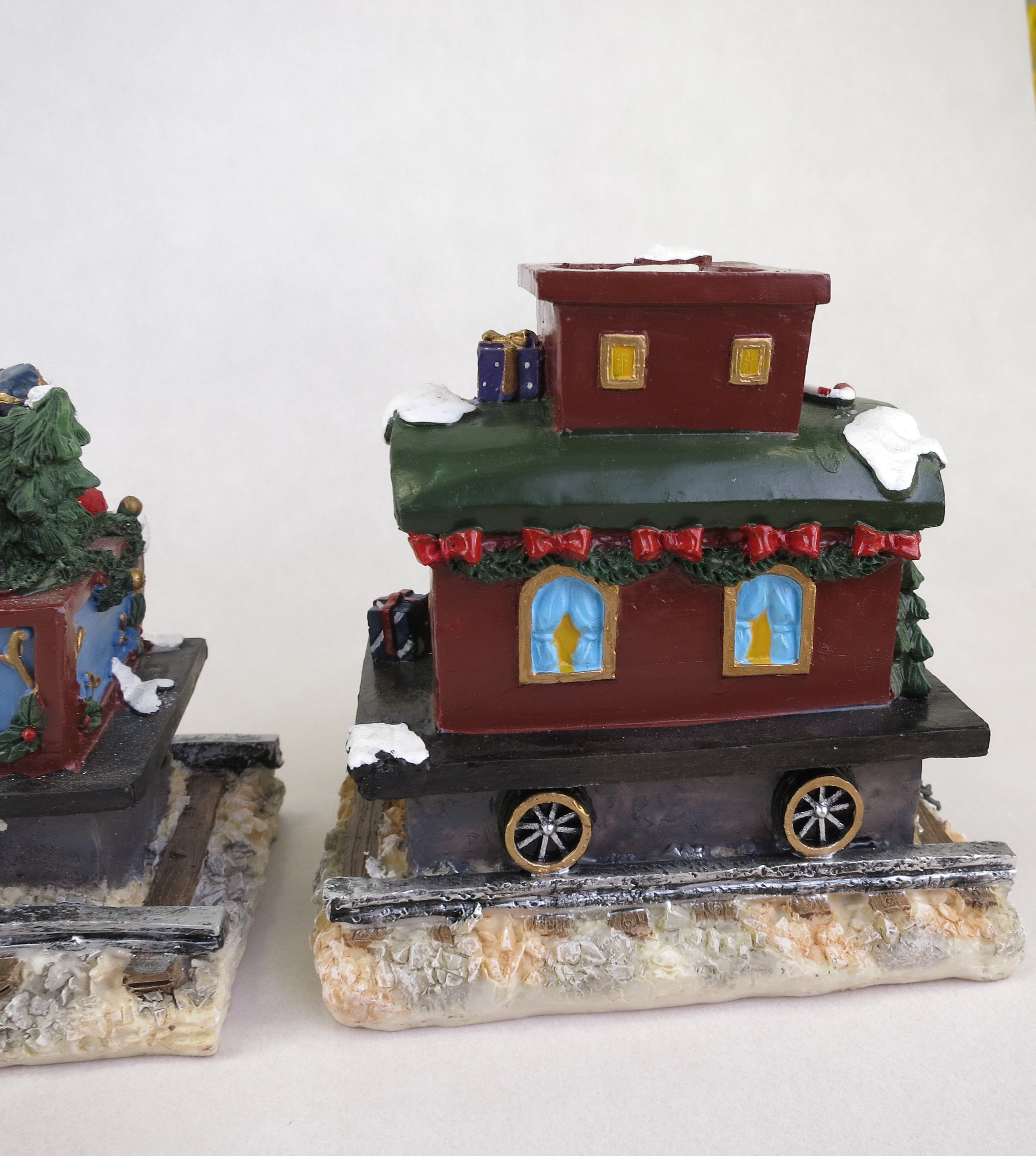Teddy Bear Santa Train 3 Piece Set Holds Tealights Mantle | Etsy