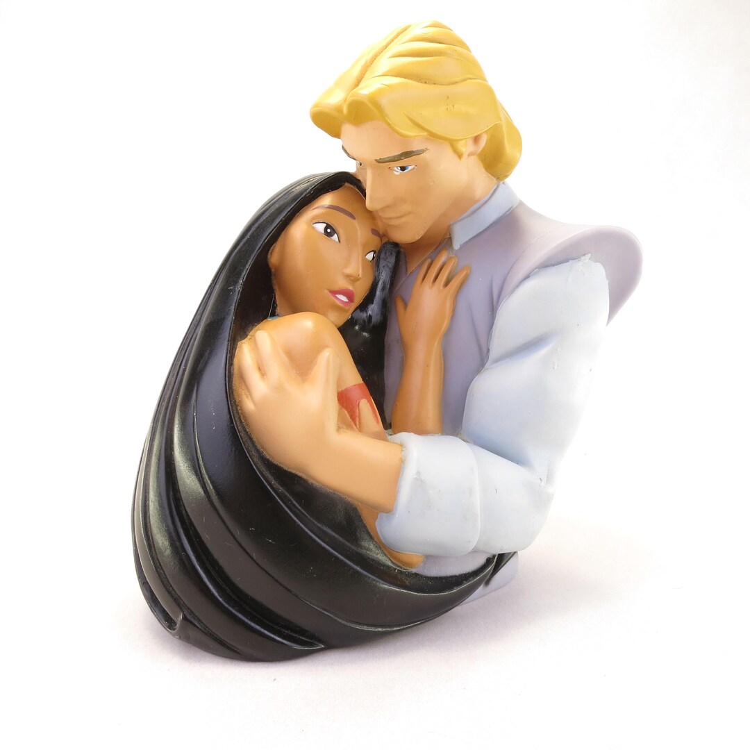 Vintage Disney Pocahontas and Capt John Smith Coin Piggy Bank With ...