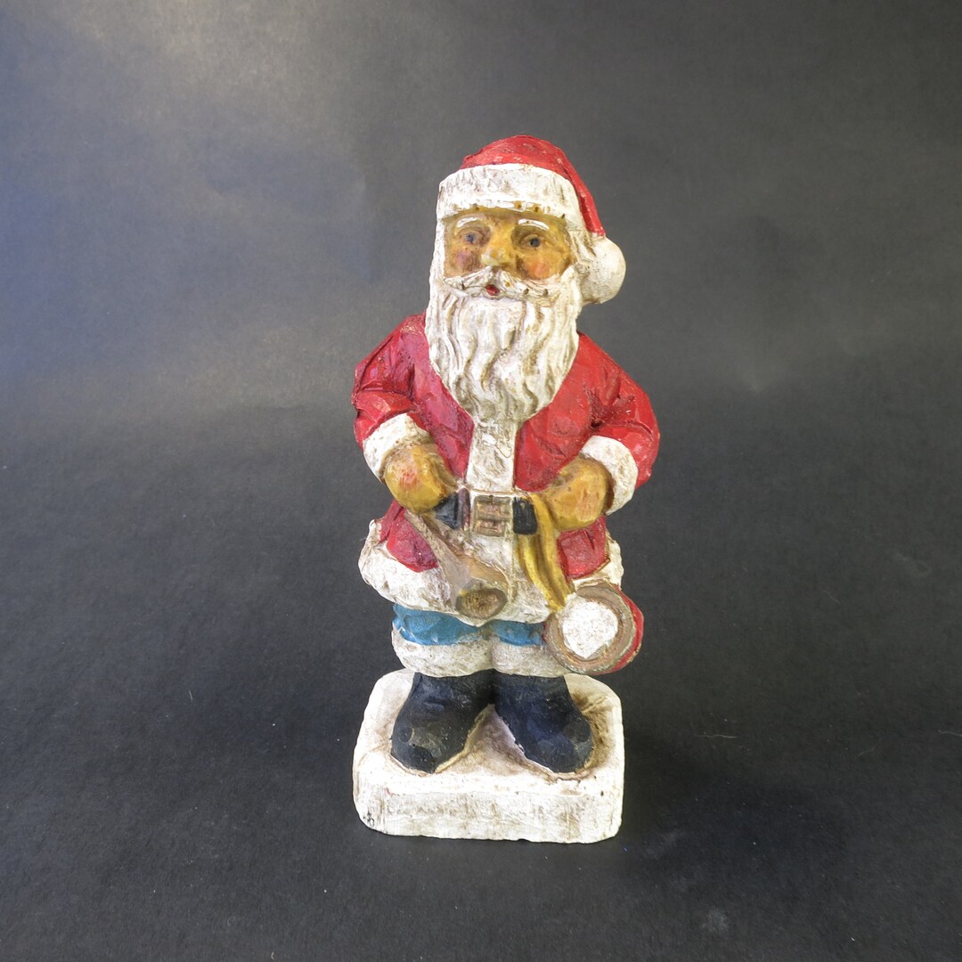 Vintage 6 Rustic Santa Claus Figurine Christmas Decor - Etsy