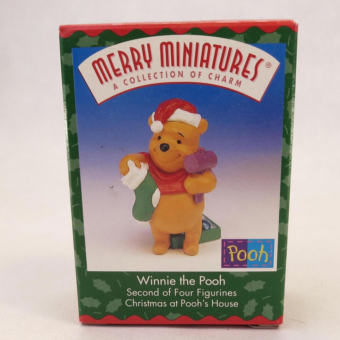 Hallmark Merry Miniature Winnie the Pooh Christmas at Poohs House - Etsy
