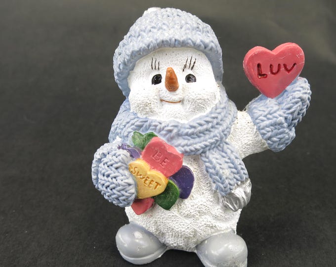 Vintage 1999 Encore Snow Buddies Valentine's Snowman With Hearts - Etsy