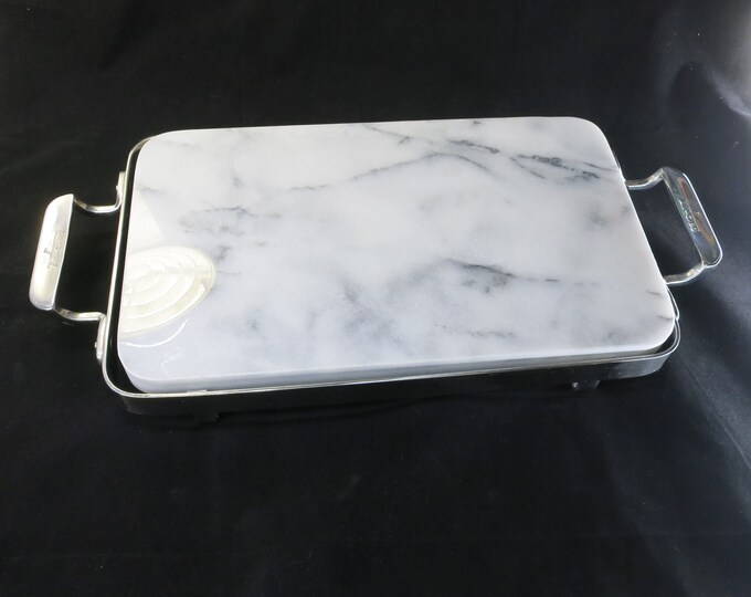Vintage All Clad Marble Cutting Board Cheese Server With Stainless ...