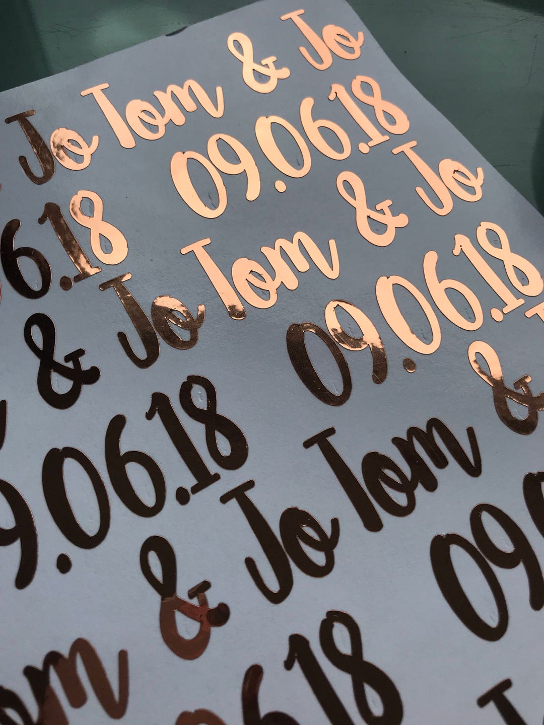 Rose Gold Vinyl Transfer Stickers - Etsy