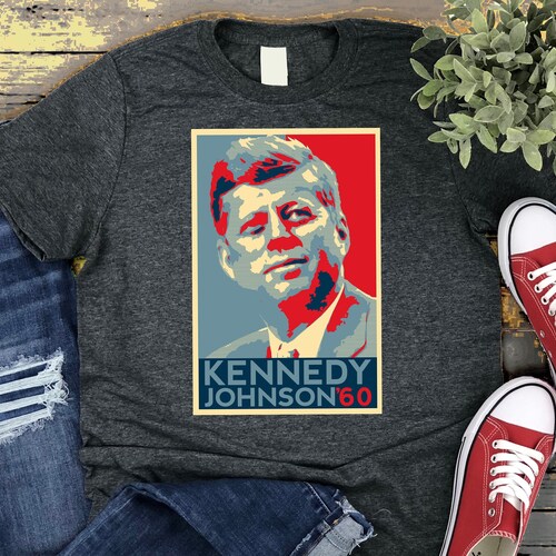 JFK Campaign Shirt President John F Kennedy Gift Short-sleeve - Etsy