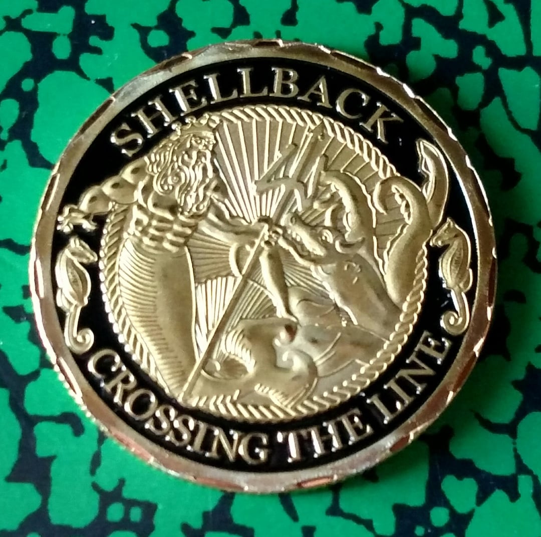 Navy Shellback Military Colorized Challenge Art Coin - Etsy